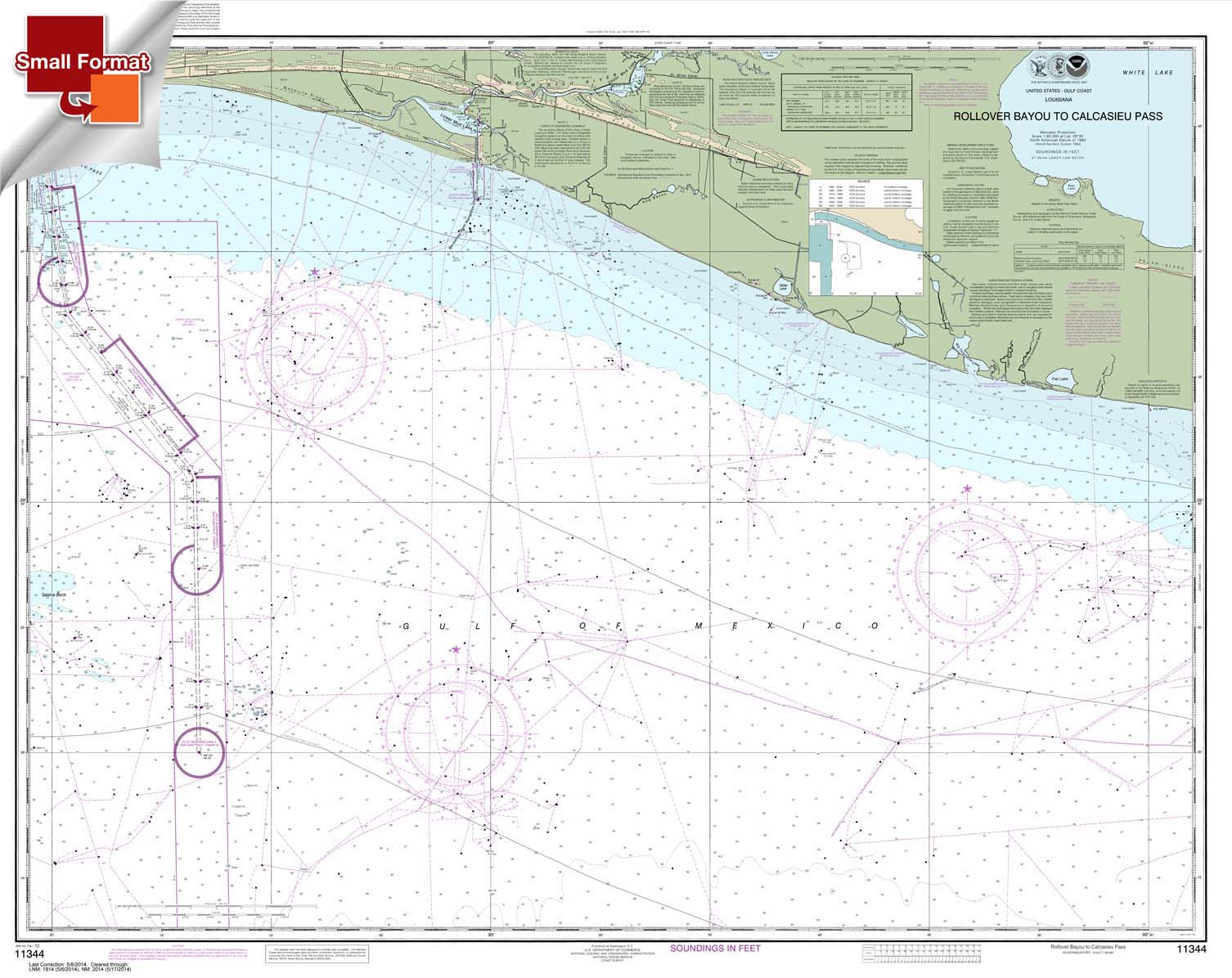 Rollover Bayou to Calcasieu Pass - 11344 - Nautical Charts