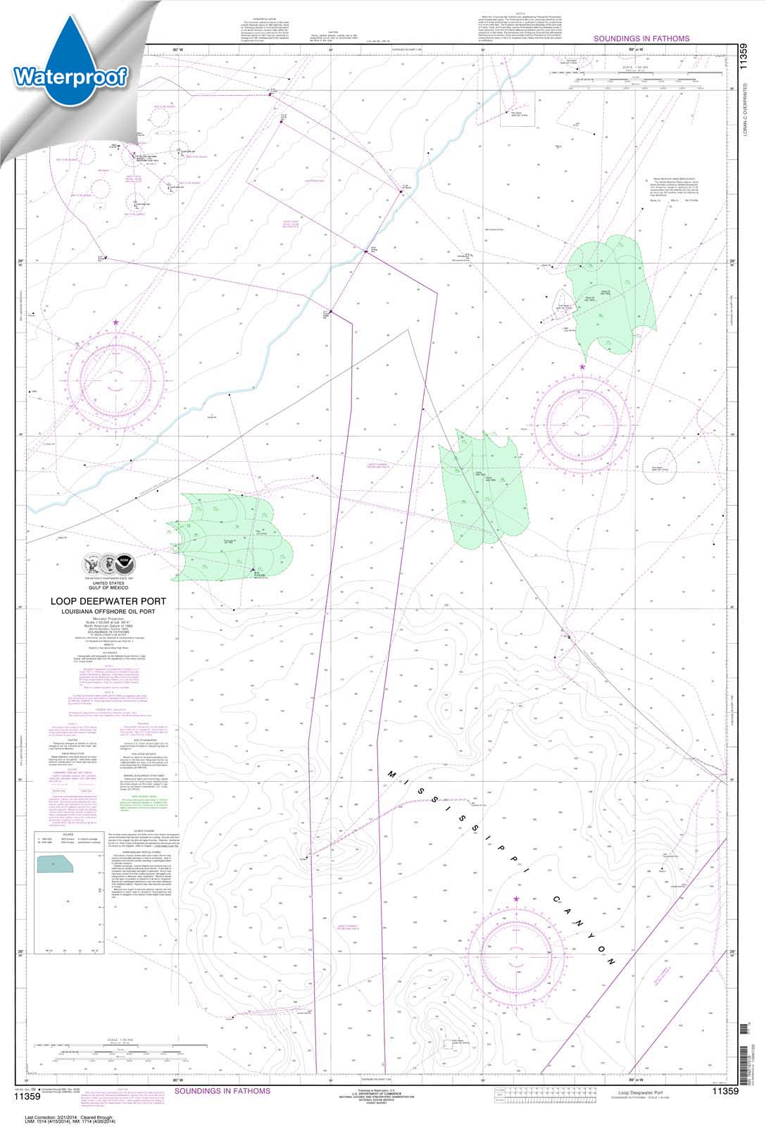 Loop Deepwater Port Louisiana Offshore Oil Port - 11359 - Nautical Charts