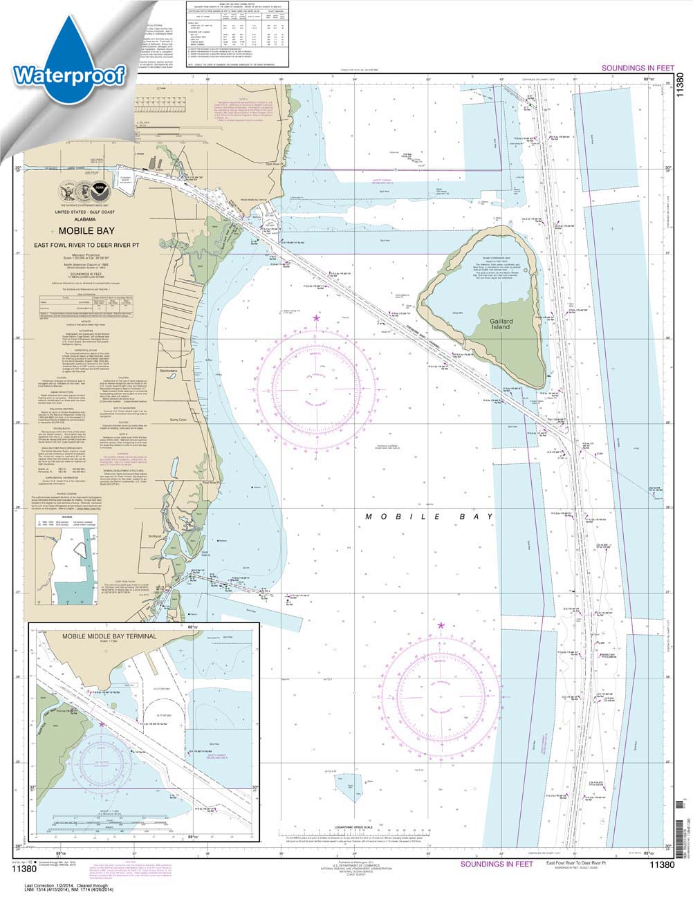 Mobile Bay East Fowl River to Deer River Pt; Mobile Middle Bay Terminal ...