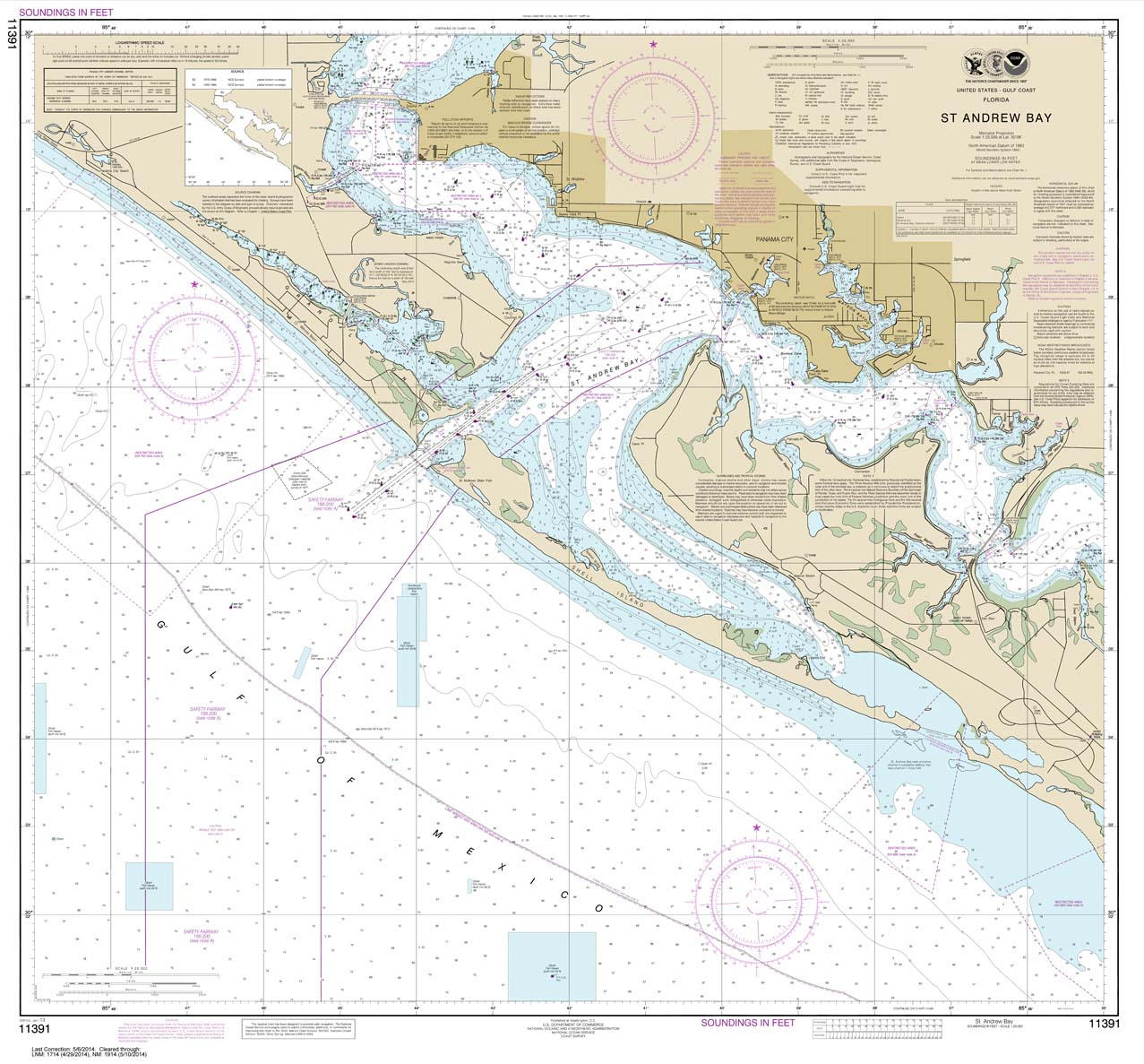 St. Andrew Bay - 11391 - Nautical Charts