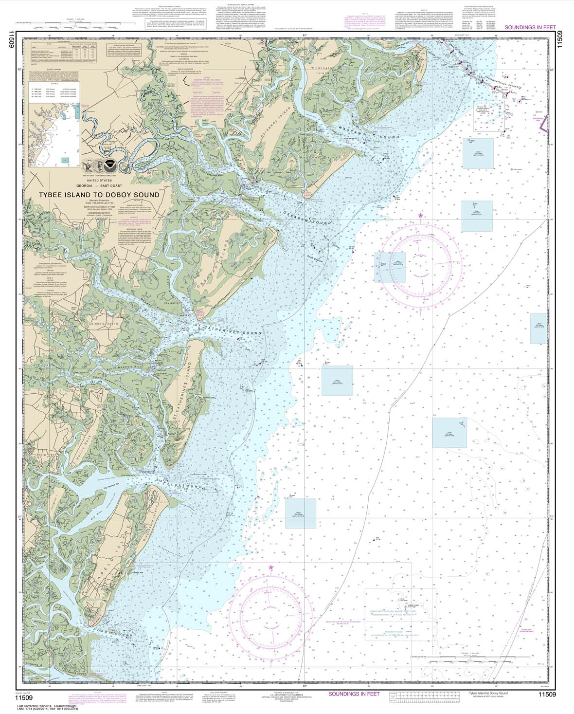 Stono and North Edisto Rivers - 11522 - Nautical Charts
