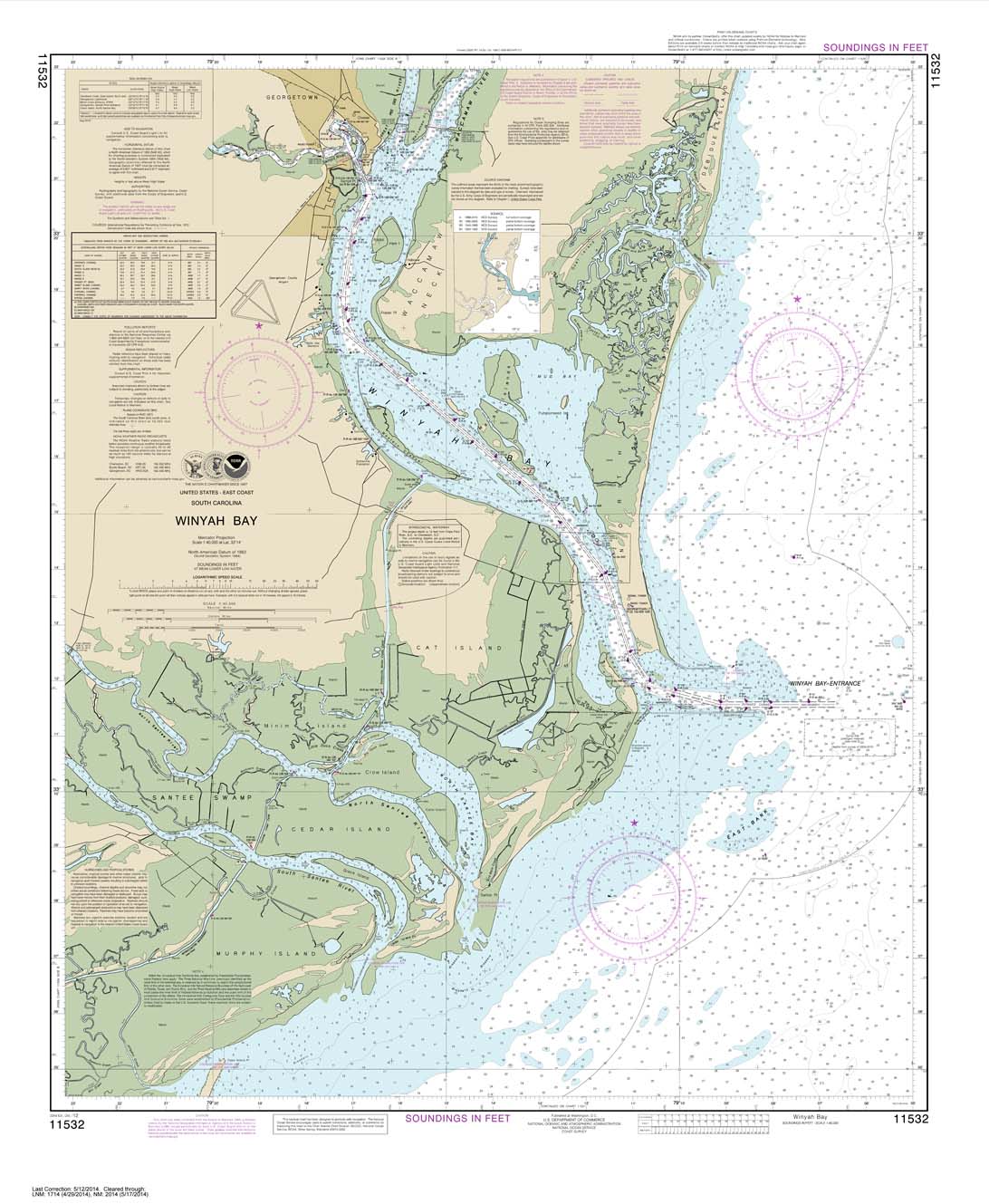 Neuse River and Upper Part of Bay River - 11552 - Nautical Charts