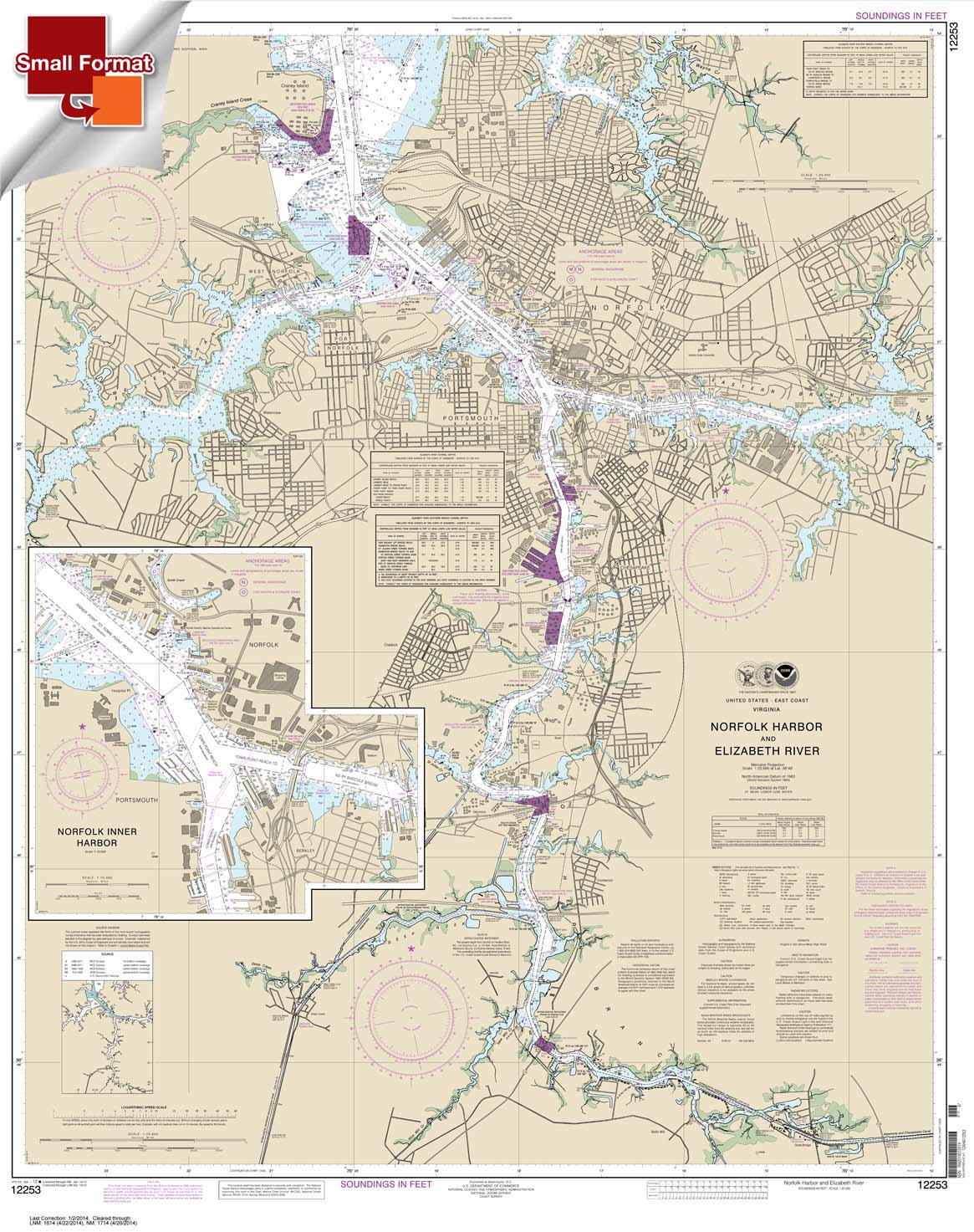 Norfolk Harbor and Elizabeth River - 12253 - Nautical Charts