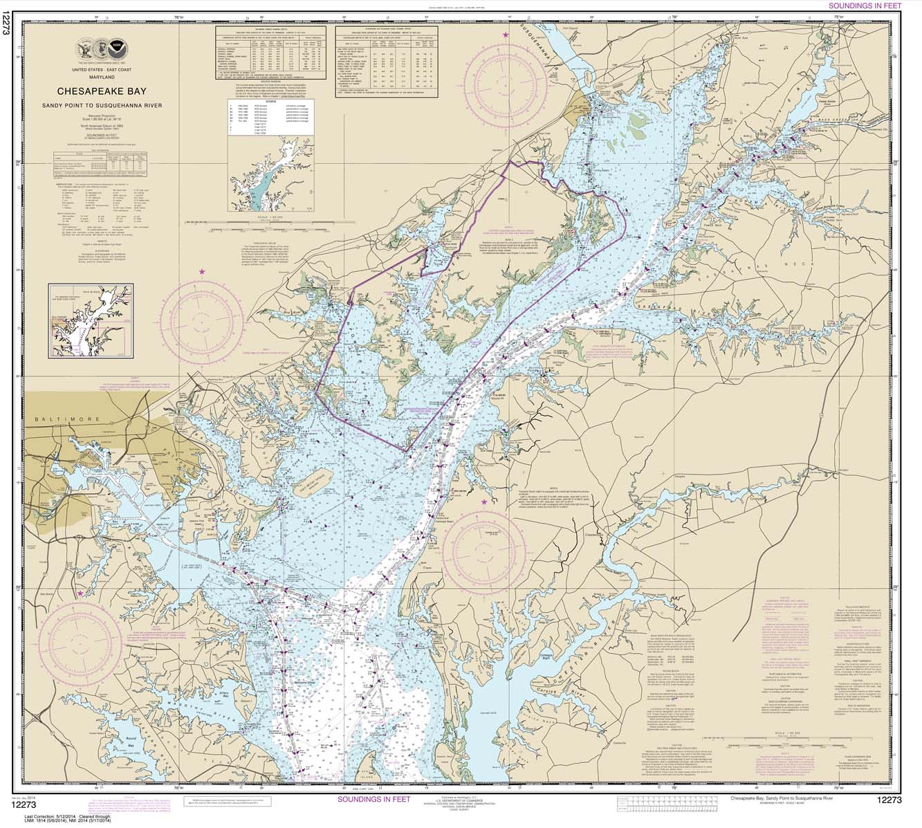 Delaware River Smyrna River to Wilmington - 12311 - Nautical Charts