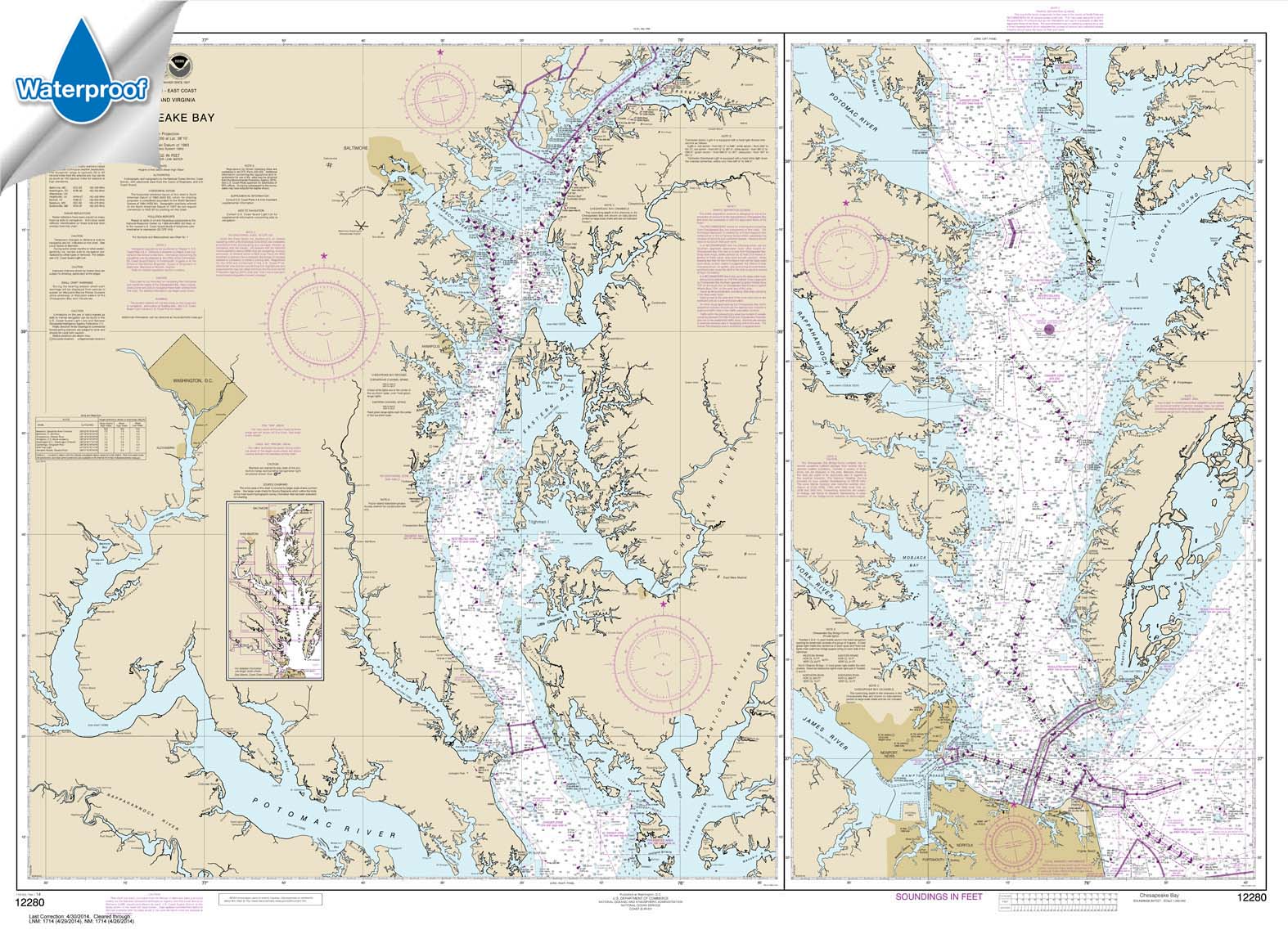 Chesapeake Bay - 12280 - Nautical Charts