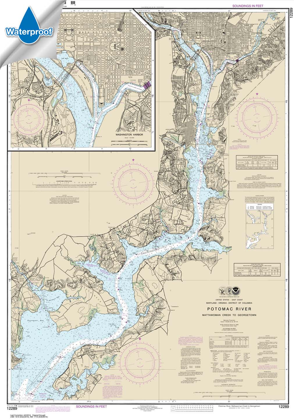 Potomac River Mattawoman Creek to Georgetown;Washington Harbor - 12289 ...