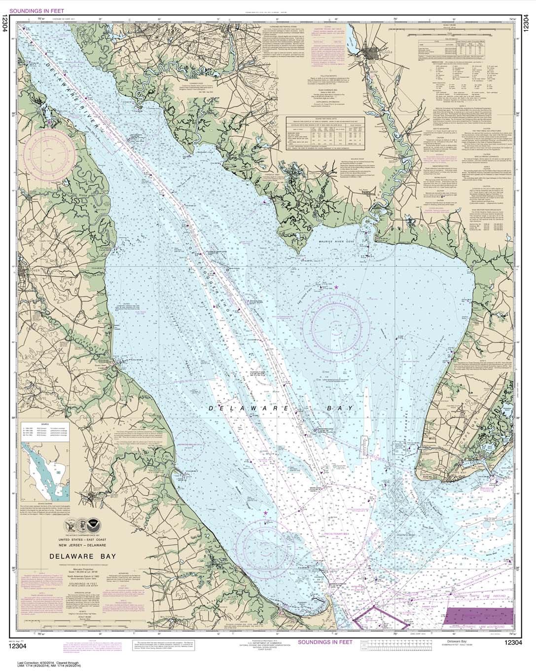 Delaware Bay - 12304 - Nautical Charts