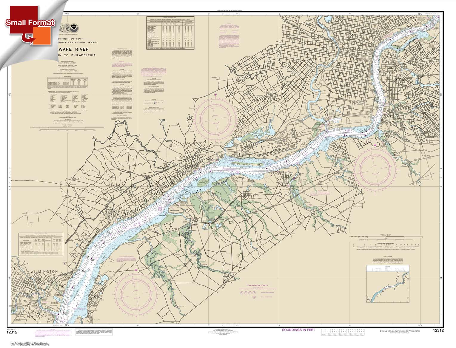 Delaware River Wilmington to Philadelphia - 12312 - Nautical Charts