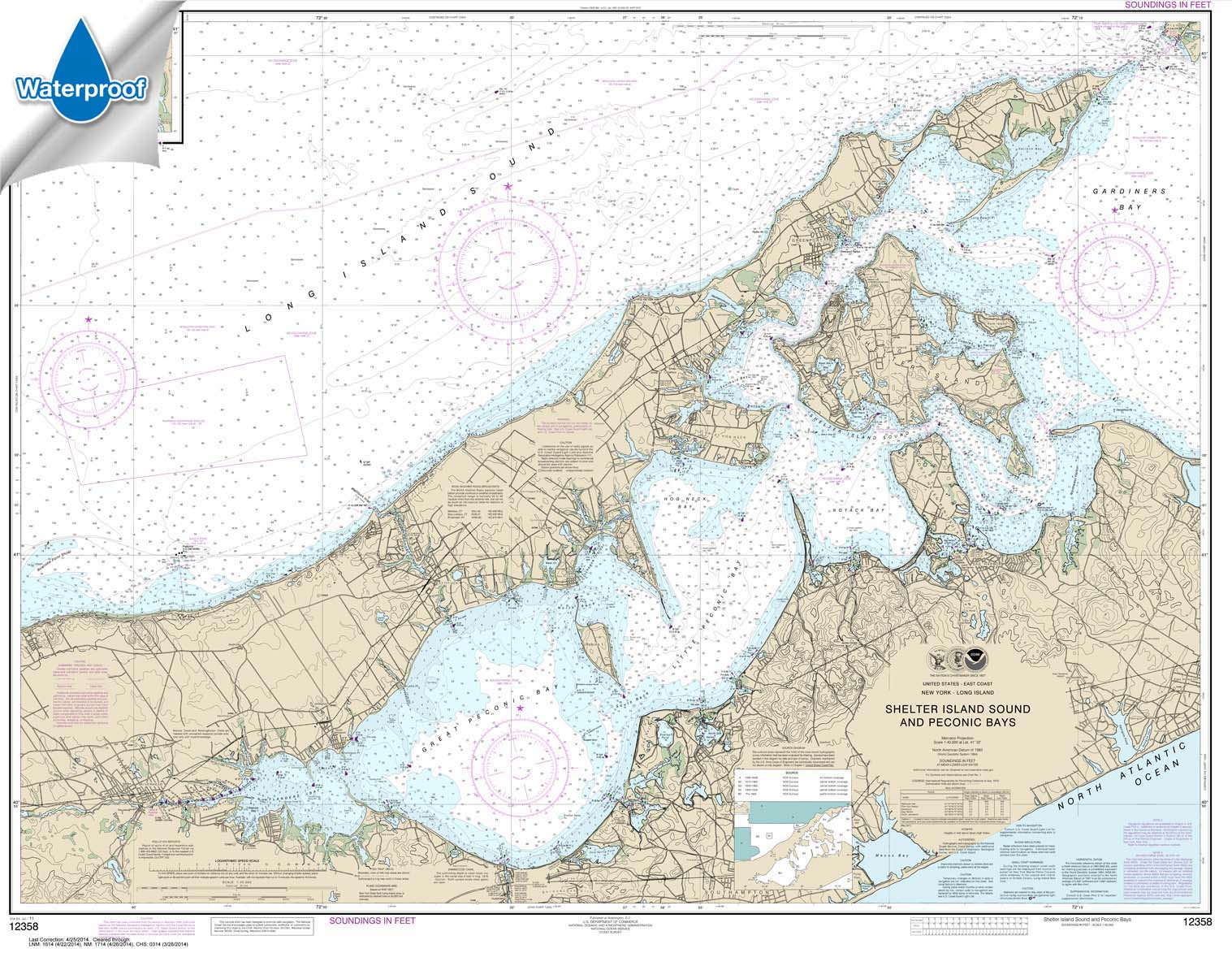 New York Long Island: Shelter Island Sound and Peconic Bays;Mattituck ...