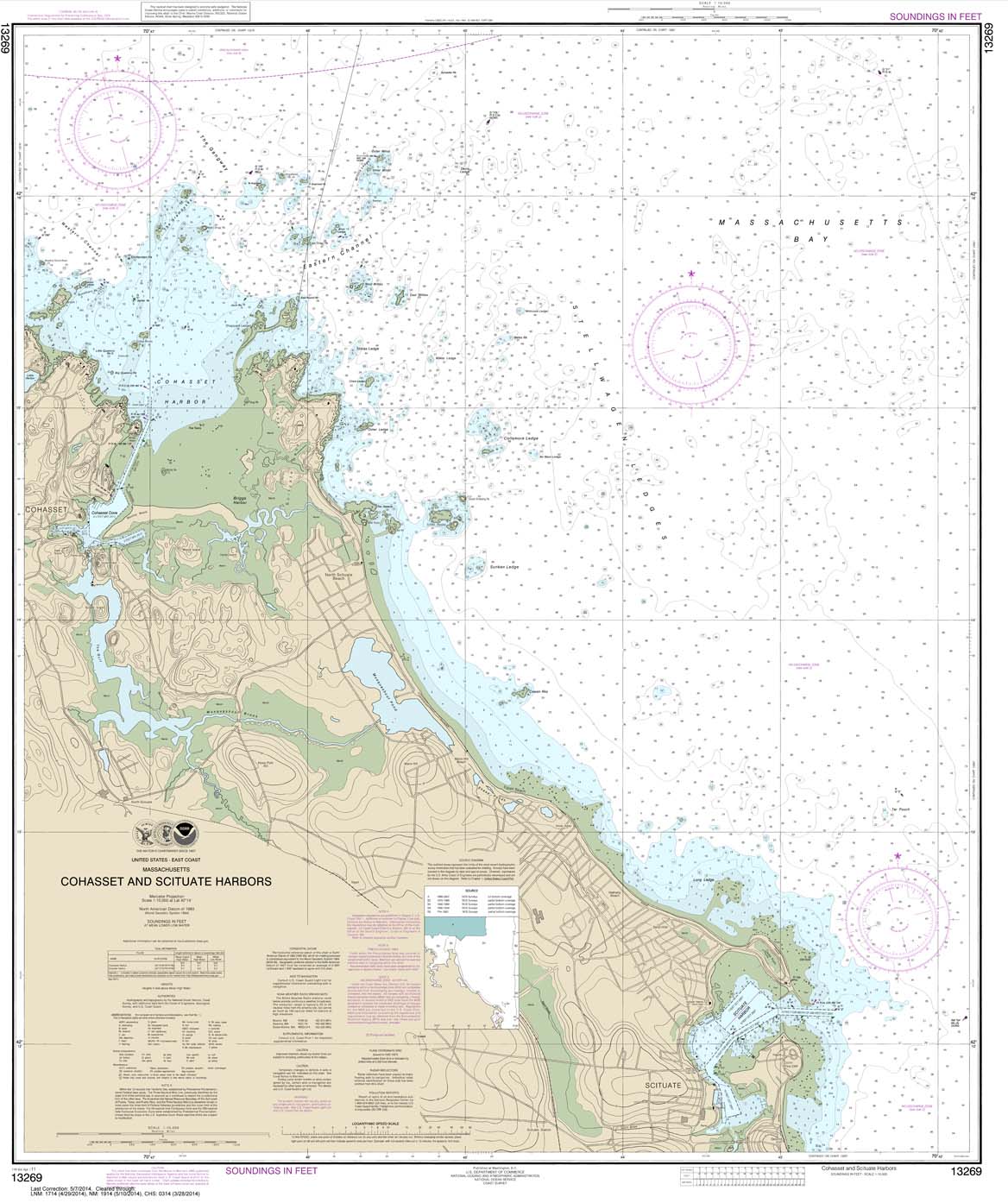 Frenchman and Blue Hill Bays and Approaches - 13312 - Nautical Charts