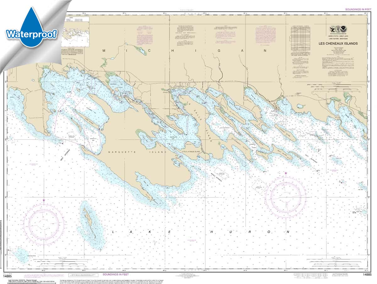 Les Cheneaux Islands - 14885 - Nautical Charts