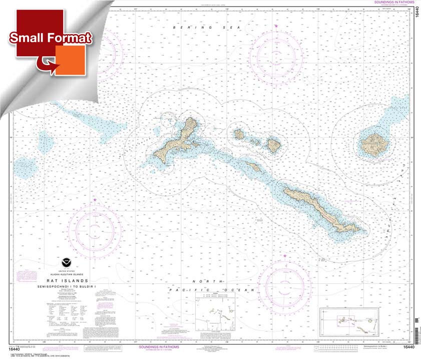 Rat Islands Semisopochnoi Island to Buldir l. - 16440 - Nautical Charts