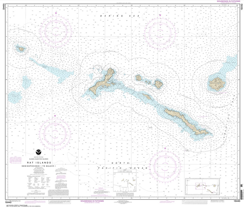 Rat Islands Semisopochnoi Island to Buldir l. - 16440 - Nautical Charts