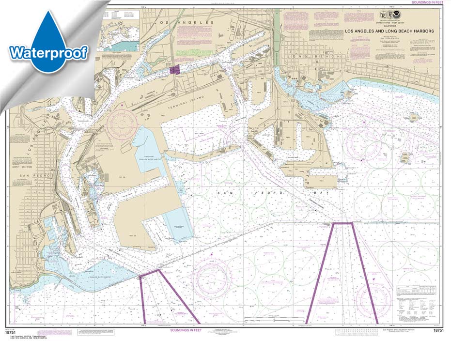 Los Angeles and Long Beach Harbors - 18751 - Nautical Charts